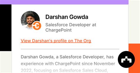 Darshan Gowda Salesforce Developer At Chargepoint The Org