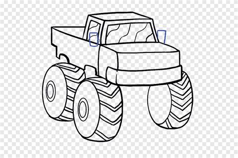 หนังสือขาวดำ รถยนต์ รถบรรทุกมอนสเตอร์ วิธีการวาดรถบรรทุกมอนสเตอร์