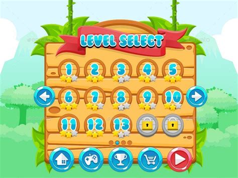 Jungle Game GUI Game Assets GraphicRiver