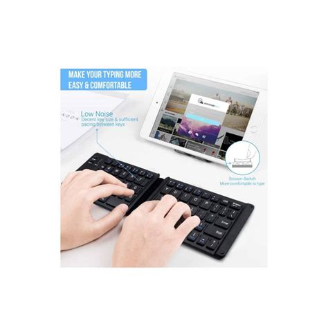 Buy Portronics Por 973 Chicklet Wireless Rechargeable Foldable Keyboard Wireless Multi Device