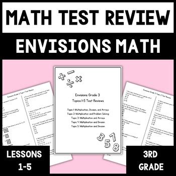 3rd Grade Math Test Review Envision Savvas Multiplication Division