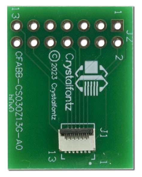 13 Position ZIF Adapter Board From Crystalfontz