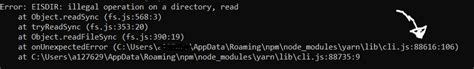 Nodejs Npm Stuck Giving The Same Error Eisdir Illegal Operation On