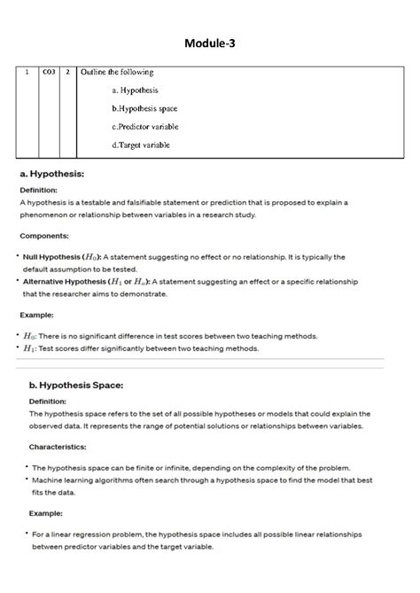 AI And ML Module 3 Aiml Notes Module 3 Module 3 1 CO3 2 Outline