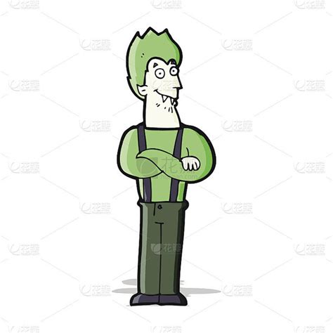 卡通快乐的吸血鬼