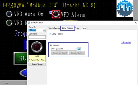 Proface HMI Modbus RTU Hitachi NE S1 Tutorial Plc247