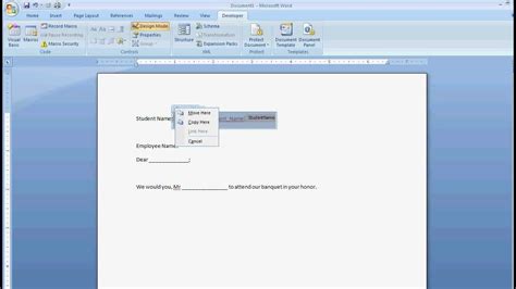 Ms Office Word Template Fields Or Youtube In How To Insert Template In