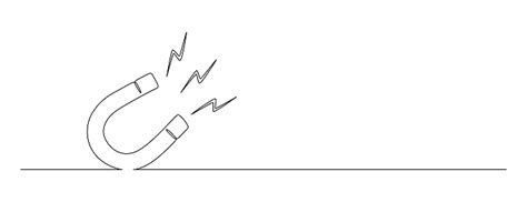 자석의 하나의 연속 선 그리기 고객과 재능 유치 개념 간단한 선형 스타일 편집 가능한 스트로크에서 Hr 채용 및 채용의 상징입니다 낙서 벡터 일러스트 레이 션 비즈니스에