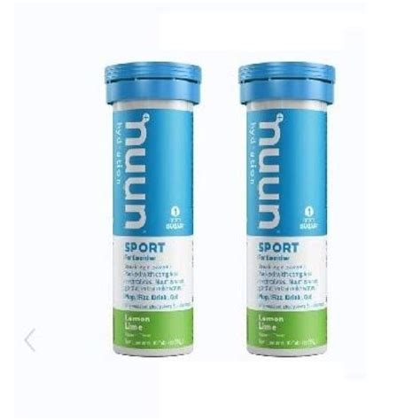 Nuun Sport Hydration And Electrolyte Replacement Tablets Lemon Lime