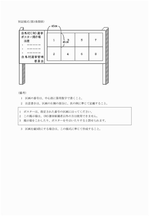 ポスター掲示場の設置に関する規程