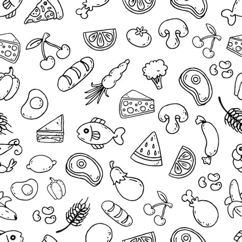 Premium Vector Food Pattern