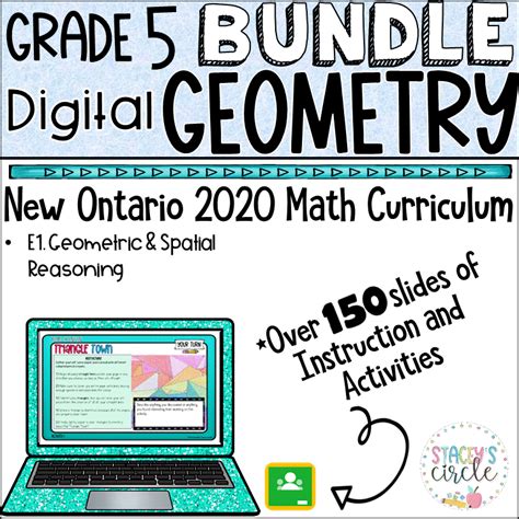 Grade 5 Geometry Ontario Math Staceys Circle