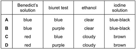 Igcse Biology 0610 4 1 Biological Molecules Igcse Style Questions