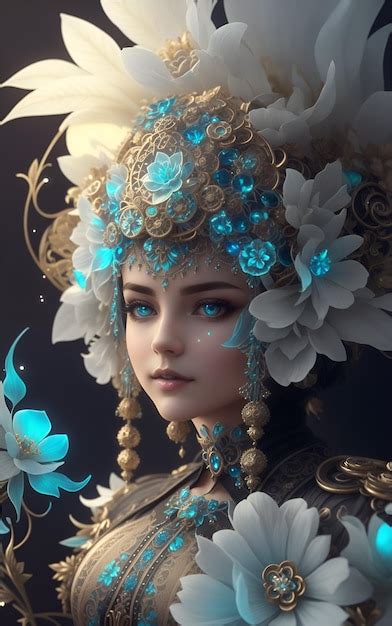 Premium Ai Image Beautiful Girl Wearing Festival Clothes Ai Generated