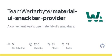 Github Teamwertarbyte Material Ui Snackbar Provider A Convenient Way To Use Material Ui S