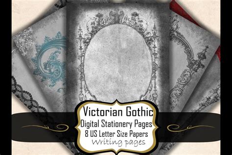 Gothic Stationery Papersgothic Writing Pages Junk Journal
