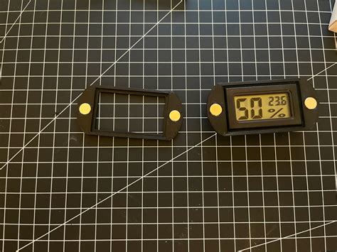 Magnetic Rectangular Hygrometer Thermometer Mount By Mici Download Free Stl Model