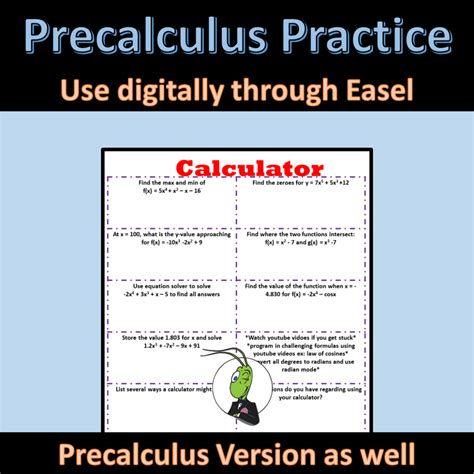 Ap® Precalculus Summer Review Packet Editable Back To School Review