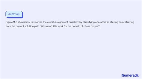 Solvedfigure 118 Shows How Lex Solves The Credit Assignment Problem