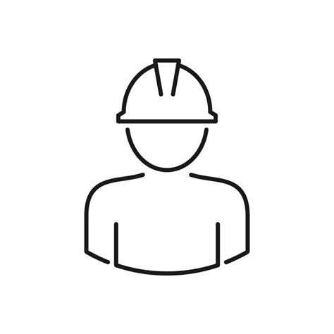 Construction Worker Icon Flat Design Vector Illustration 12528252