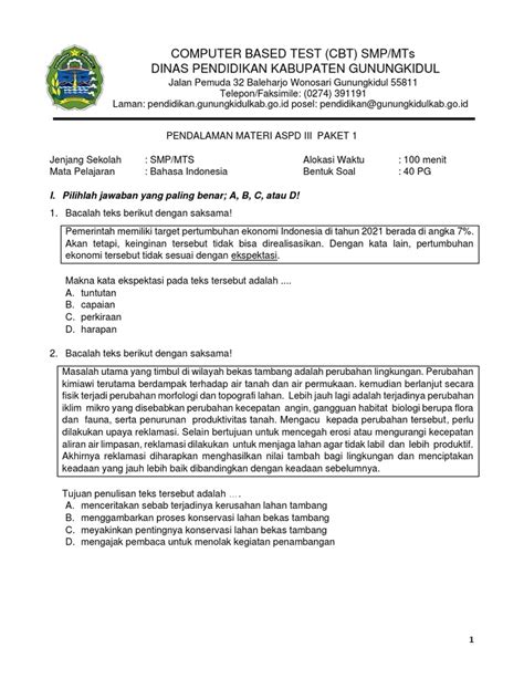 Soal To Aspd 3 Pdf