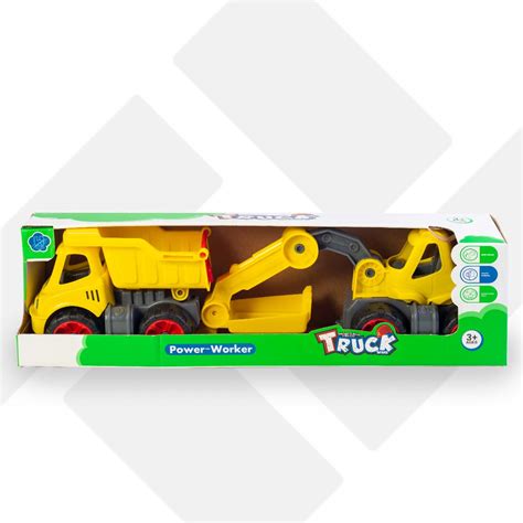 خرید عمده پک کامیون و بیل کیوان 7 کوچک 24 تابان تویز