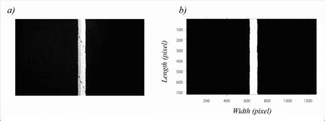 A Original Greyscale Image Of A Braid Sample B Converted Binary