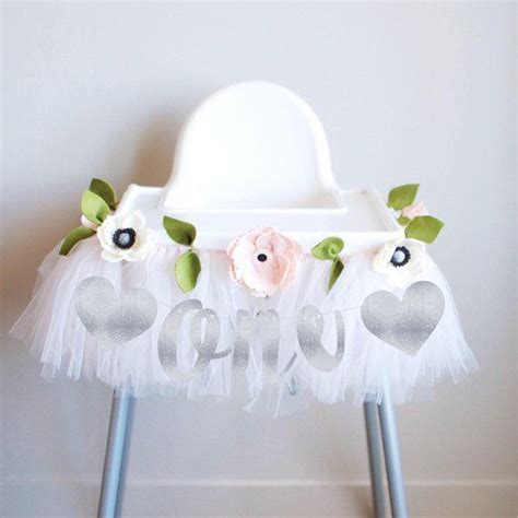 Блестящ един банер гирлянд с букви бебе 1 стол за рожден ден гирлянд флаг златен банер с