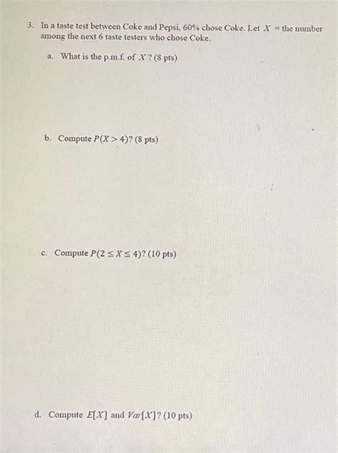solved b compute p x 4 8 pts c compute p 2≤x≤4