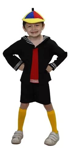 Disfraz Quico Kiko De El Chavo Del 8 Con Gorro Corbata Y Calcetas Infantil Niño En Venta En