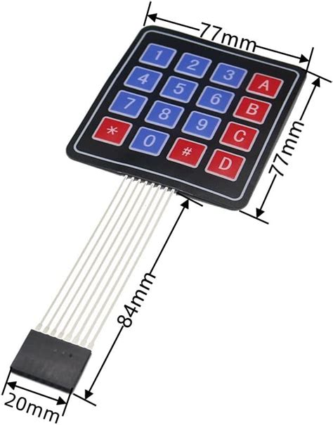 Teclado genérico de piezas de x teclas matriz matriz interruptor de membrana de