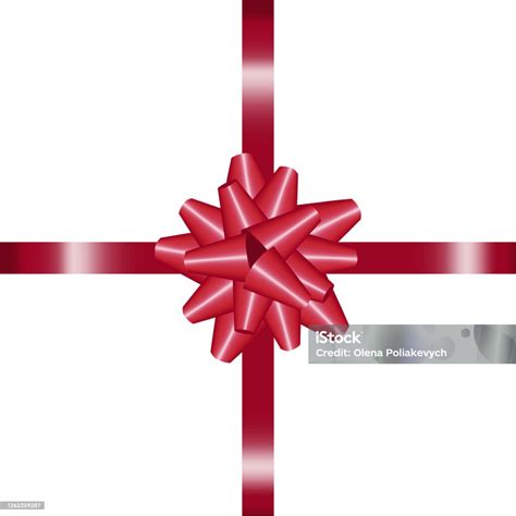 선물 또는 선물 상자 상단 보기 흰색 배경에 활을 가진 빨간 비행 벡터 이미지입니다 스톡 사진 경관에 대한 스톡 벡터 아트 및 기타 이미지 Istock