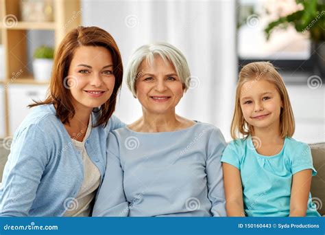 Portrait Of Mother Daughter And Grandmother Stock Image Image Of