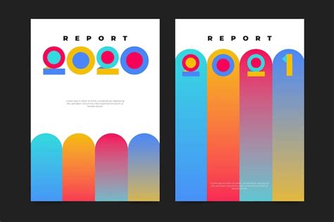 기하학적 연례 보고서 무료 벡터