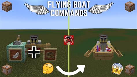 Command Block Tutorial 164 Flying Boat Commands In Minecraft 1 19 Youtube