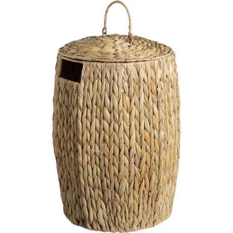 Mand Met Deksel Jaap Naturel 50xØ36 Cm Leen Bakker