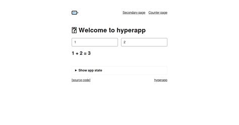 Hyperapp Starter Codesandbox