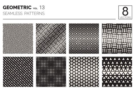 Minimal Geometric Seamless Patterns Set Stock Vector Illustration Of Ornament Decor 101302243