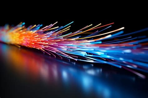Premium Photo Abstract Representation Of Data Transmission Through Optical Fibers