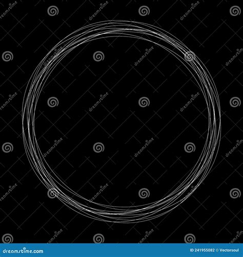 Abstract Random Circles Geometric Circular Element Stock Vector