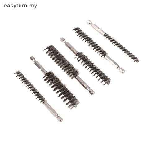 Easyturn 1 6PCS Drill Bore Cleaning Brush 1 4 Hexagonal Handle