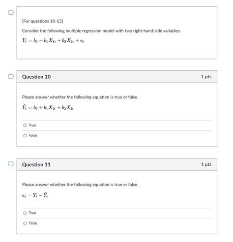 Solved For Questions 10 15 Consider The Following Multiple