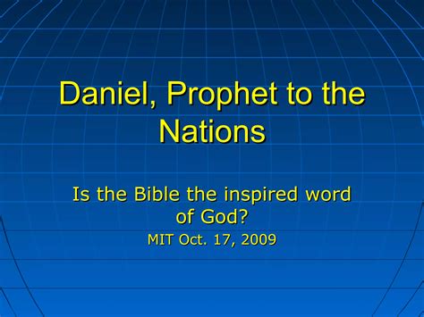 Power Point For Daniel Prophet To The Nations Ppt