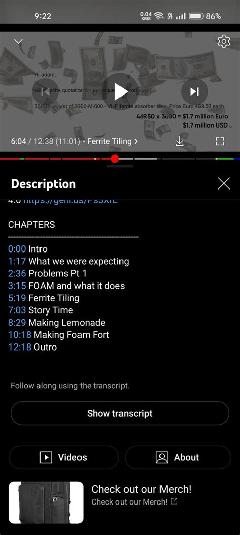 The Timestamp Chapters Not Showing In The Description Box I Dont Know If It Is Expected