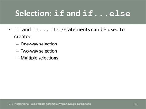 Ppt Chapter 4 Control Structures I Selection Powerpoint Presentation Id 1110816