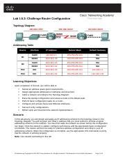 E Lab Basic Router Challenge Doc Lab Challenge Router Configuration Topology