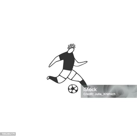 벡터 손으로 그린 아이콘 남성 축구 선수 활동적인 삶의 방식 프로 스포츠 Championship에 대한 스톡 벡터 아트 및 기타 이미지 Championship 건강