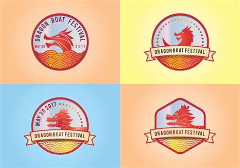 드래곤 보트 축제 로고 요소 Eps Ai Svg Uidownload