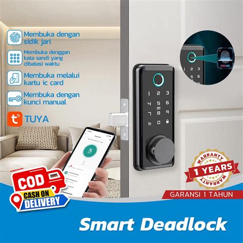 Jual Kunci Pintu Kunci Pintar Digital Lock Tuya Kontrol Kunci Pintu Sidik Jari Smart Doorlock