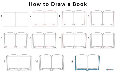 How To Draw A Book Step By Step Pictures